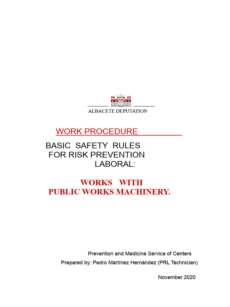Basic Safety Rules For Work With Public Works Machinery | PDF | Truck ...