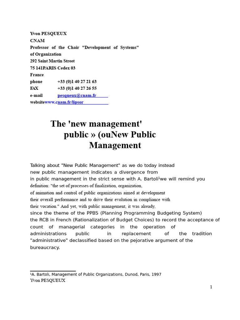 New Public Management Overview | PDF | Marketing | Evaluation