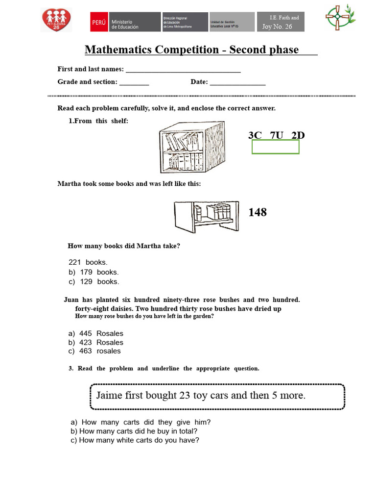 Mathematics Contest Exam Ii Final Phase October-2023 Completed | PDF ...