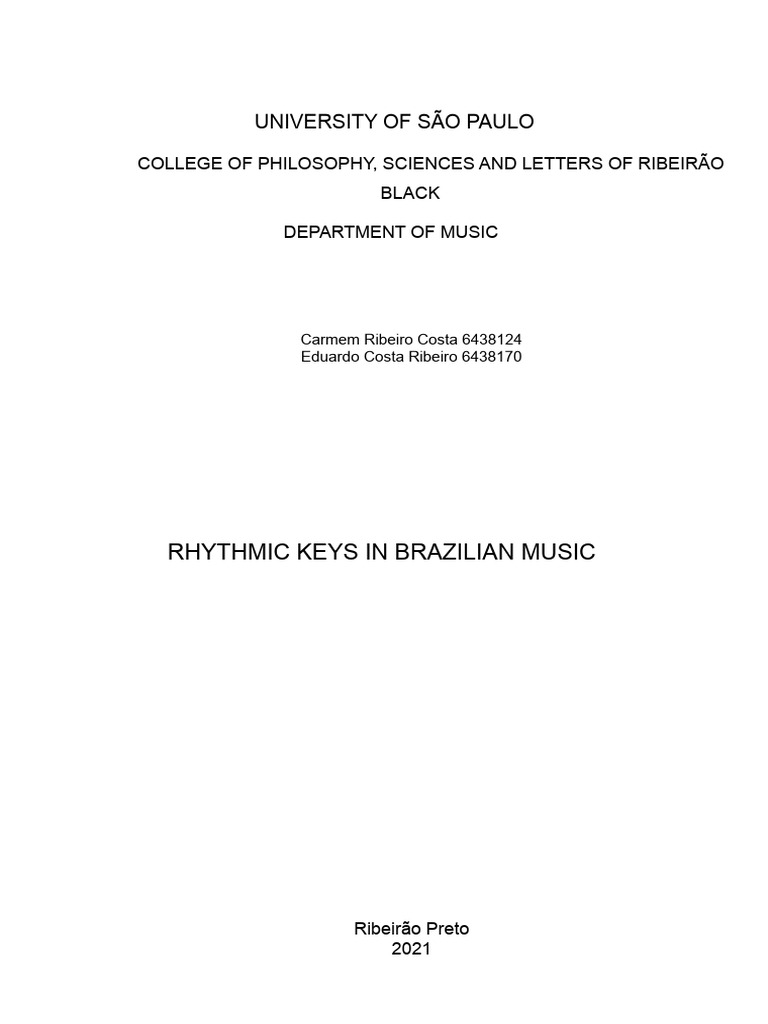 Rhythmic Claves in Brazilian Music | PDF | Rhythm | Indigenous Peoples