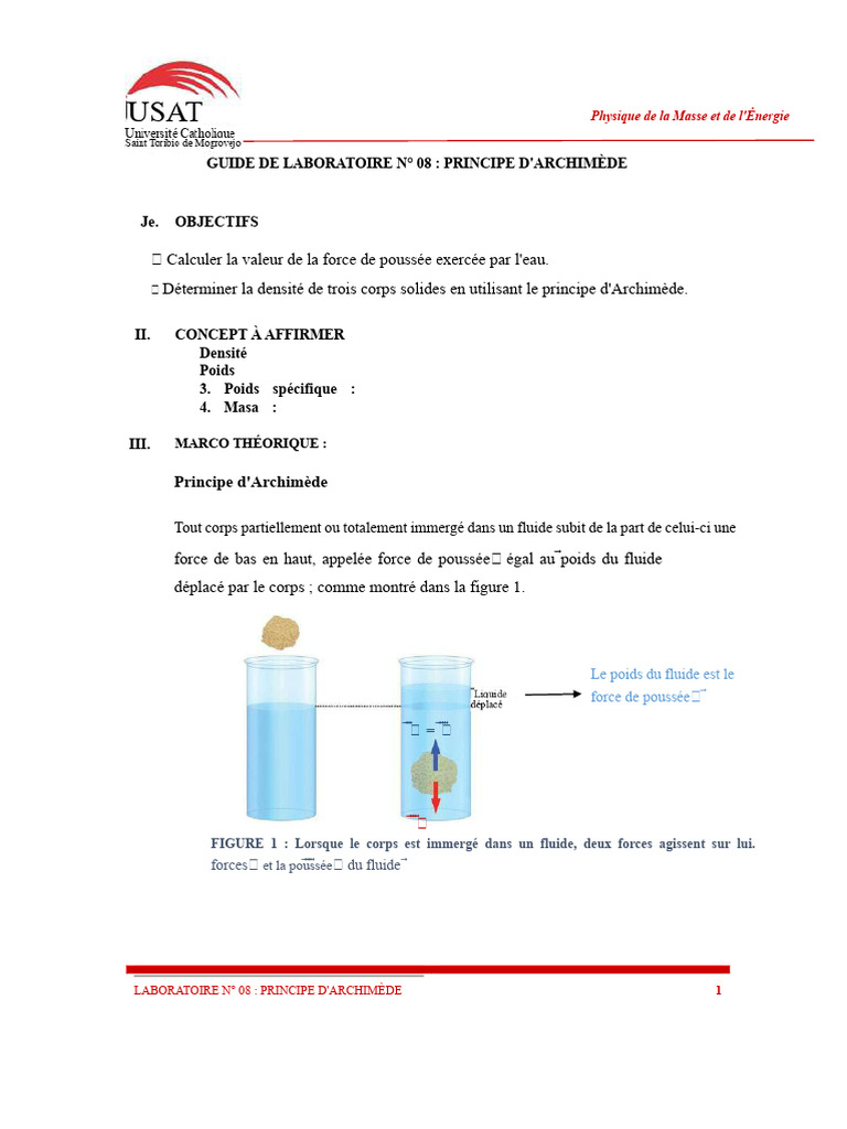 Poids Apparent et Densité en Fluide | PDF | Poids | Grandeur physique