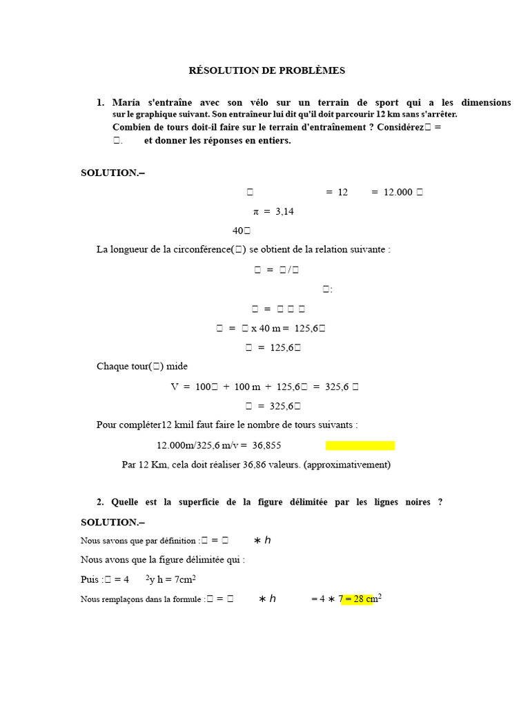 Résolution de problèmes mathématiques | PDF | Zone | Géométrie