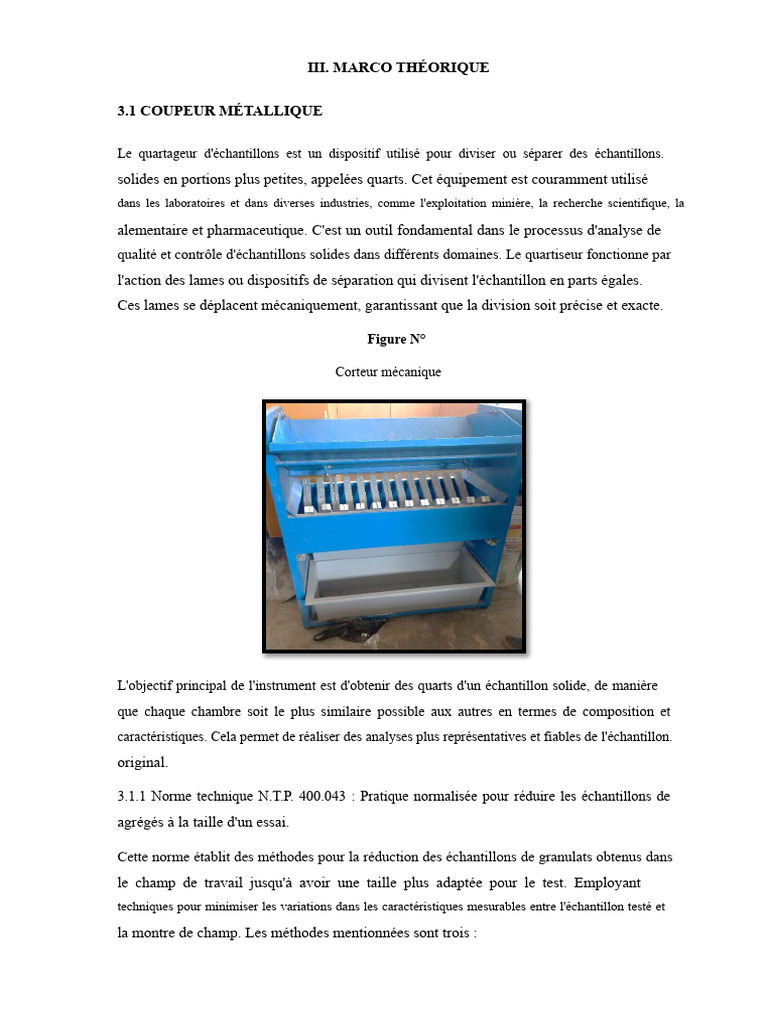 Utilisation du Quartiseur Mécanique | PDF | Béton | Génie géotechnique
