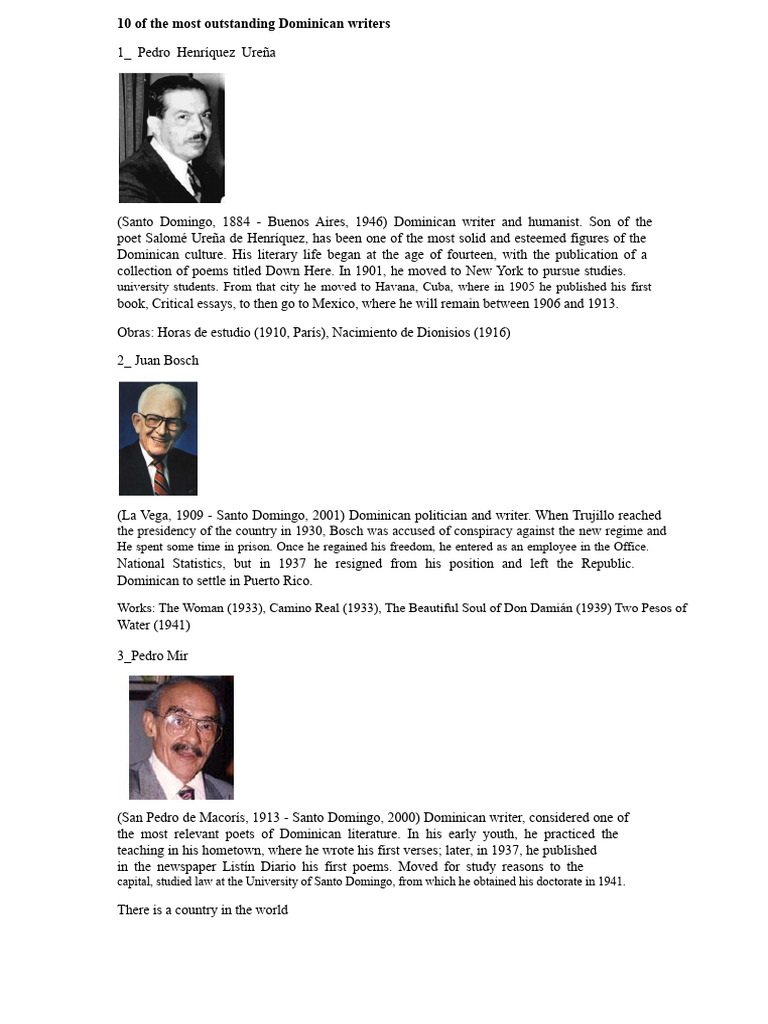 Dominican Authors 10 | PDF | Dominican Republic