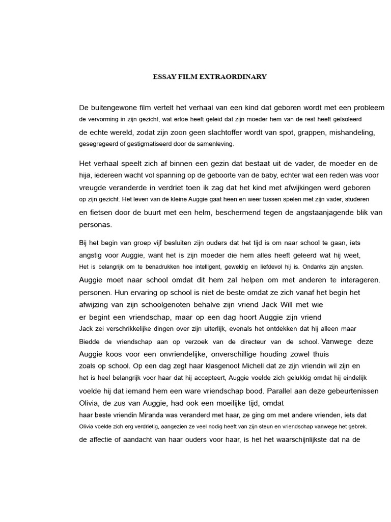 Essay Film Geweldig | PDF