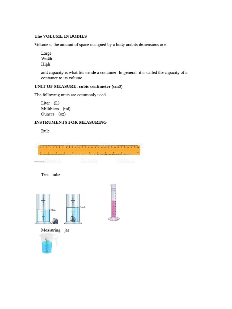 Planning Fourth Grade Volume in Bodies | PDF