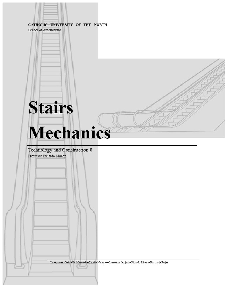 Escalator Design and Mechanics Guide | PDF | Escalator | Stairs