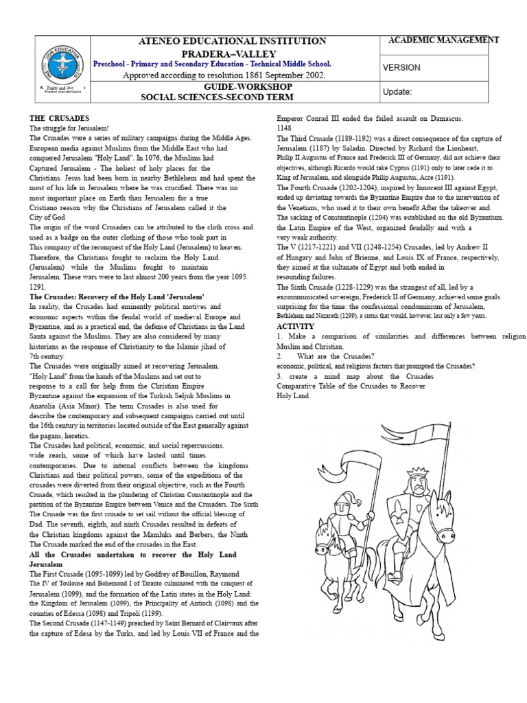 Overview of the Crusades and Their Impact | PDF | Crusades | Medieval ...