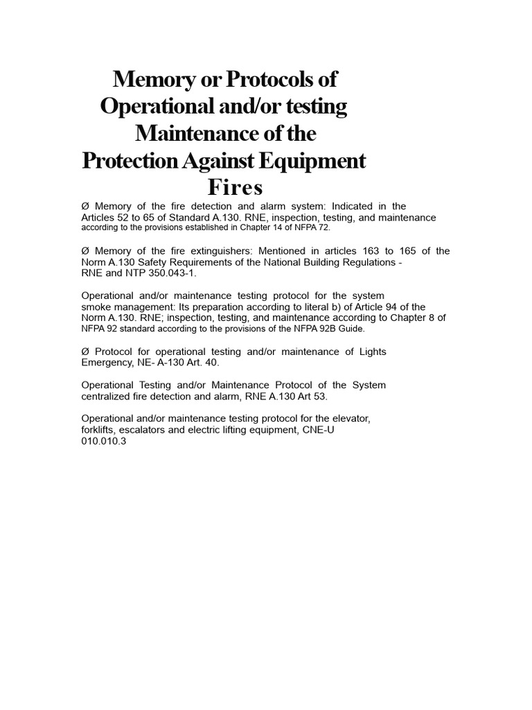 Memory or Operational Test Protocols and | PDF