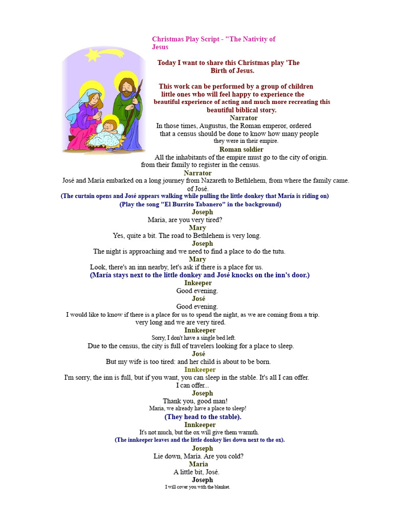 Christmas Theater Script | PDF | Nativity Of Jesus | Biblical Magi