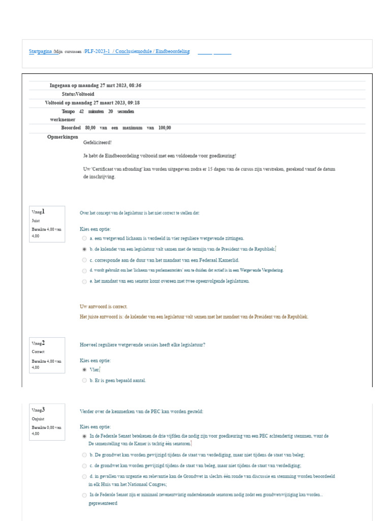 Federale Wetgevingsprocedure - Eindevaluatie (2023) | PDF