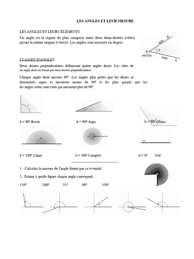 Mesurer et Comprendre les Angles | PDF | Angle | Triangle