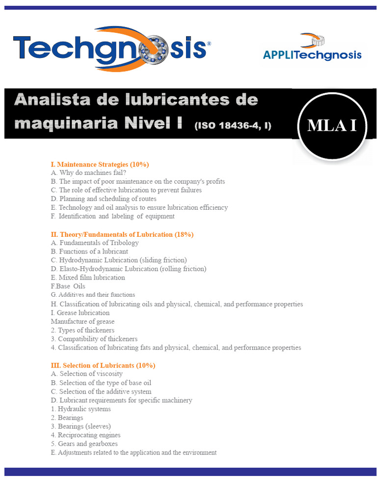 AT - Course MLA 1 | PDF | Lubricant | Bearing (Mechanical)