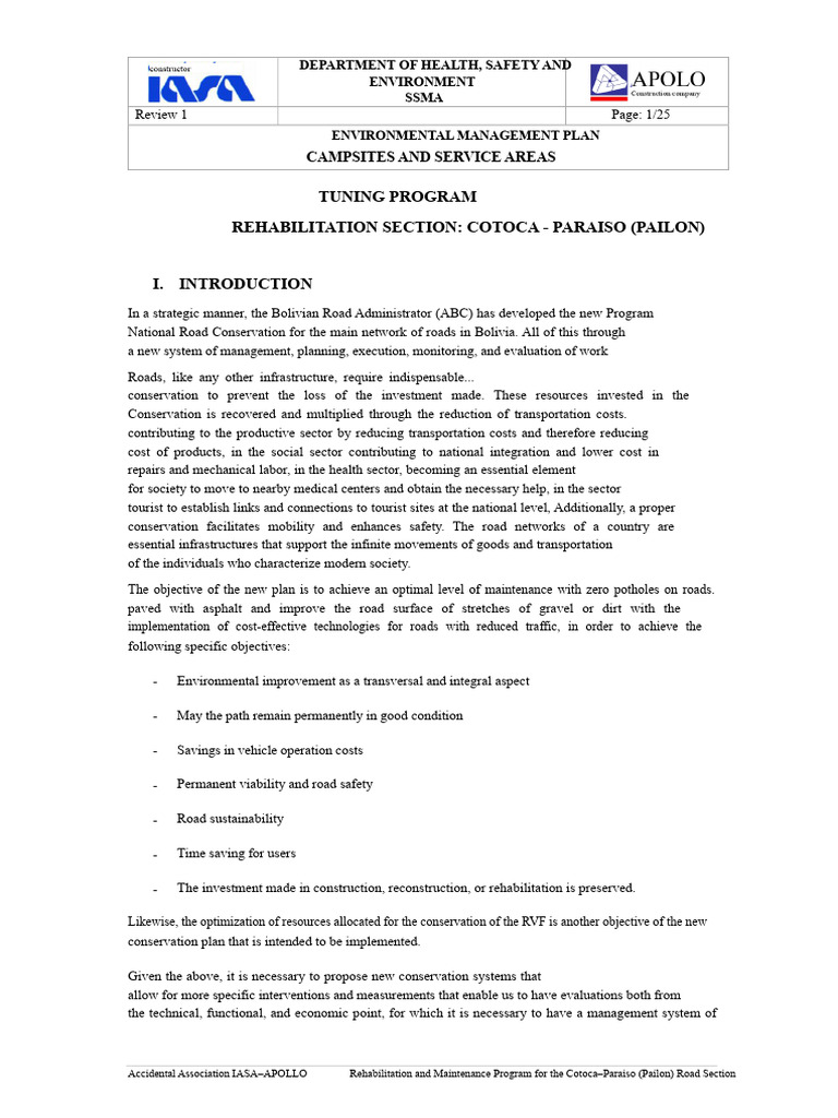 Camp Management Plan PDF | PDF | Waste | Waste Management