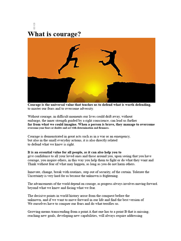 Understanding Courage and Pride Values | PDF | Courage | Pride
