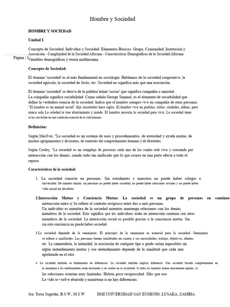 Conceptos Clave de Hombre y Sociedad | PDF | Sociedad | Institución