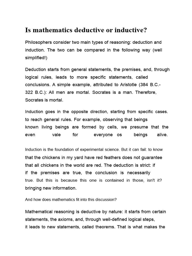 Deductive, Argumentative, and Quantitative Logic | PDF