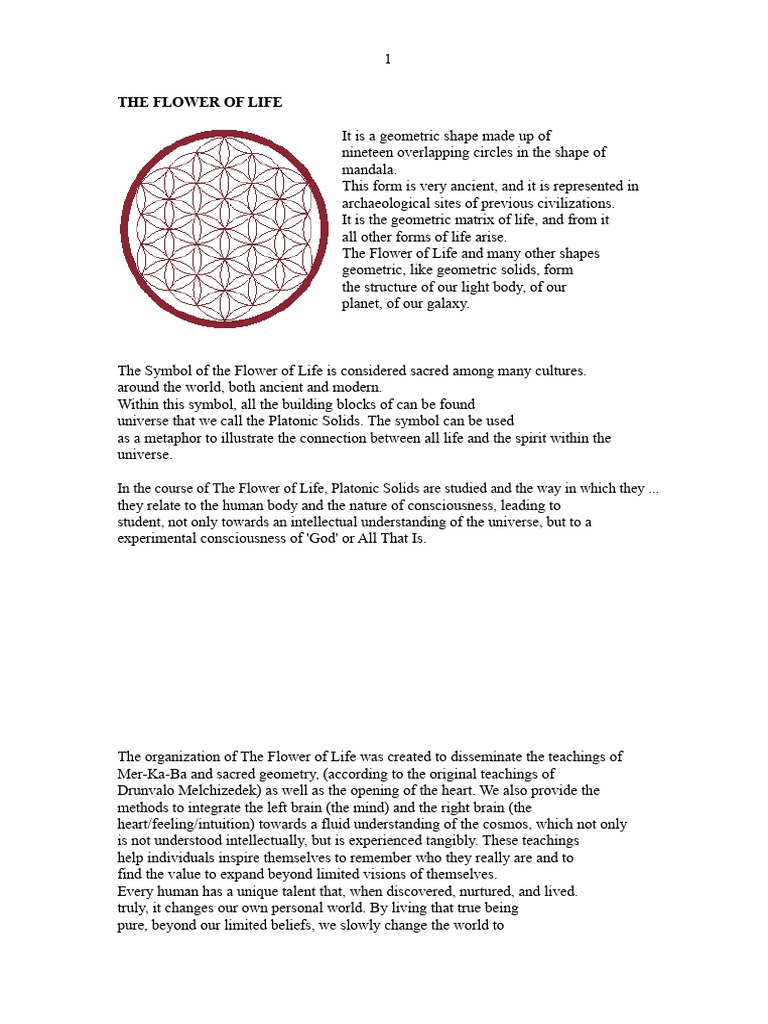 The Flower of Life | PDF | Circle | Meditation