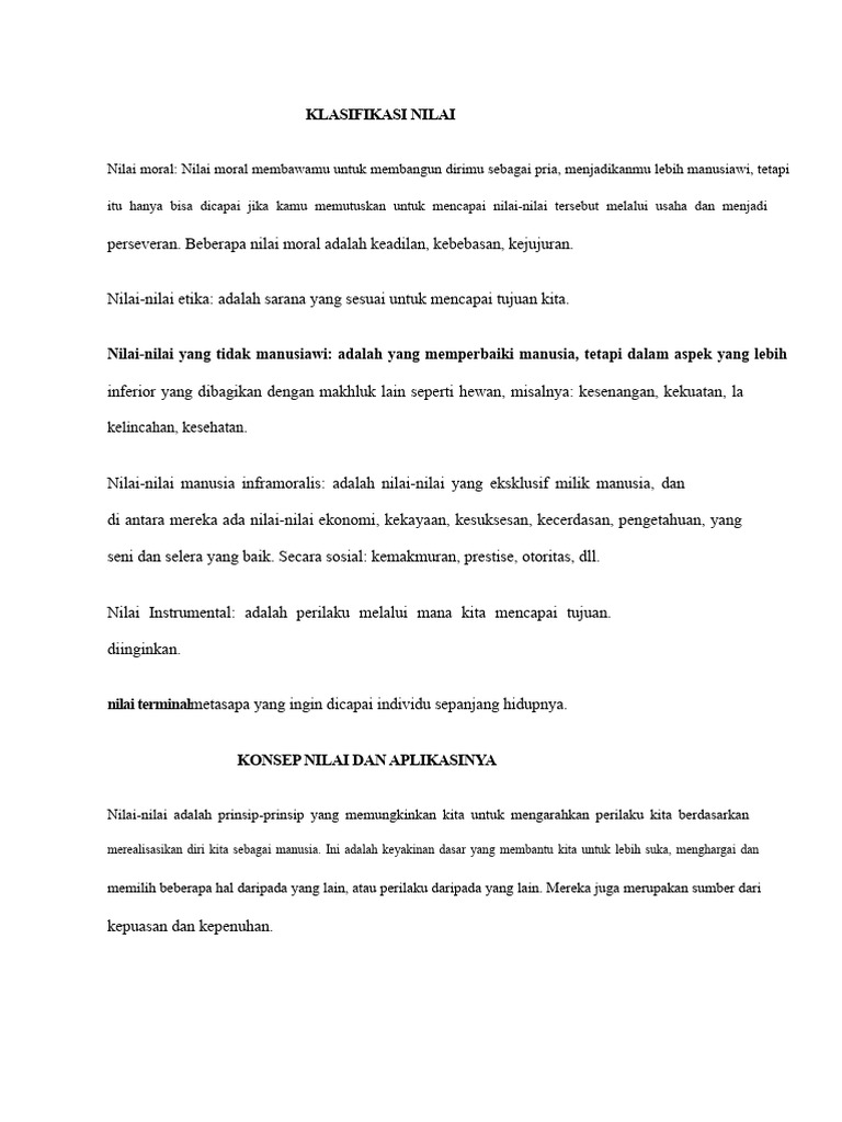 Klasifikasi Nilai | PDF