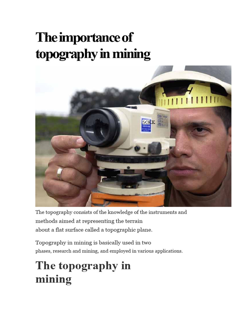 The Importance of Topography For Mining | PDF | Topography | Mining