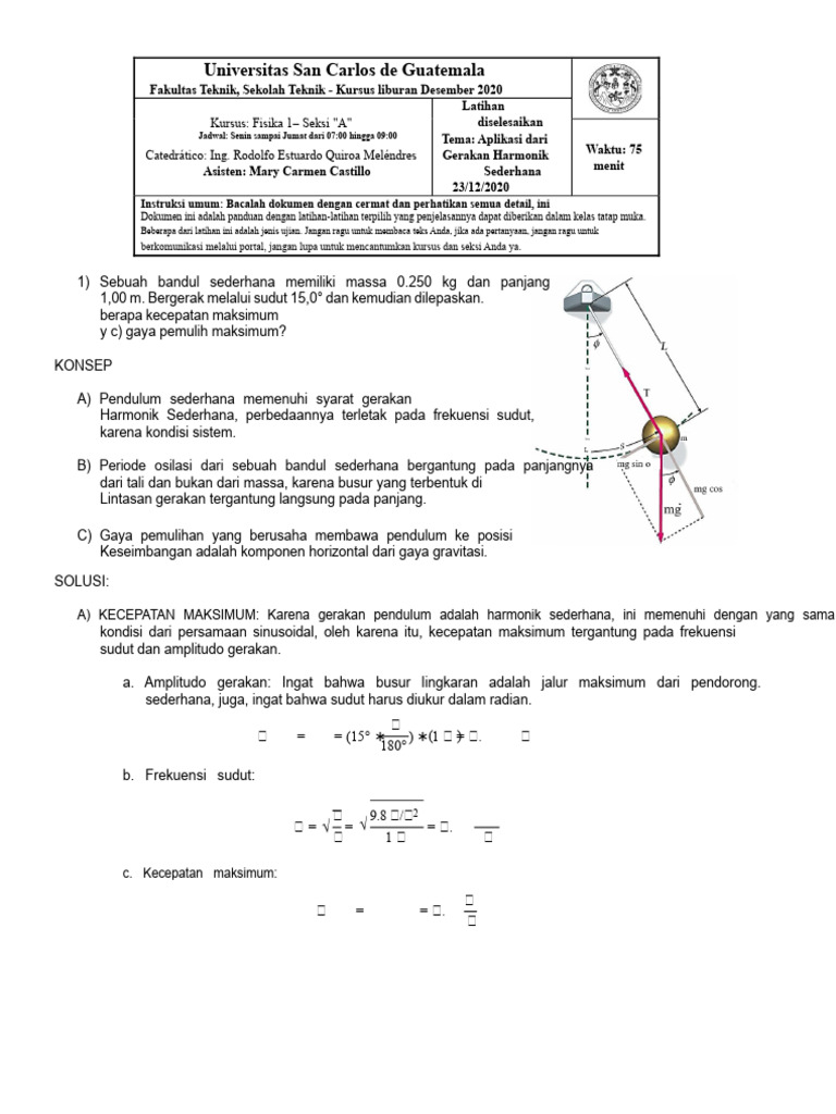 Tema 2 Aplikasi Pergerakan Harmonik Sederhana | PDF