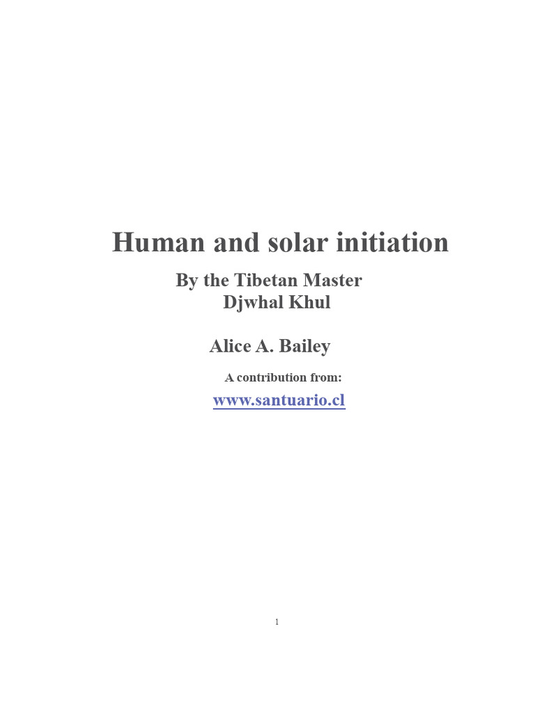 Human and Solar Initiation Insights | PDF | Knowledge | Disciple ...