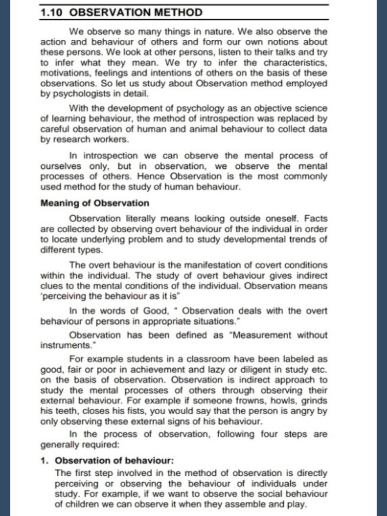 Observation Method | PDF