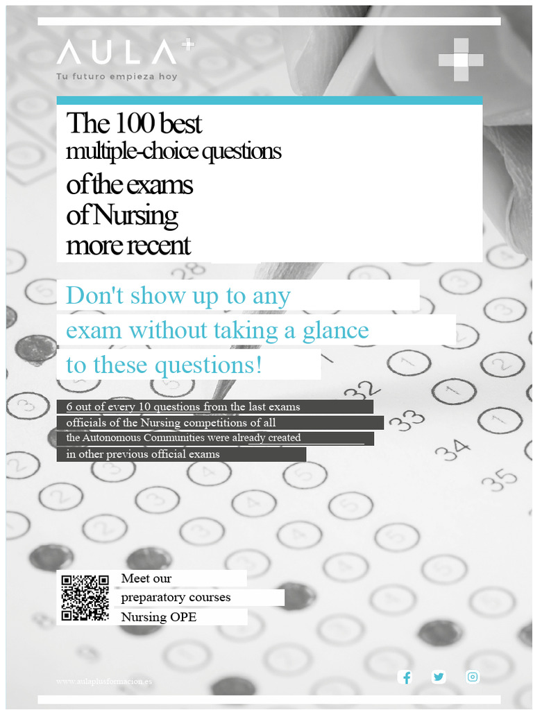 Top 100 Nursing Exam Questions | PDF | Drug Metabolism | Clinical Medicine