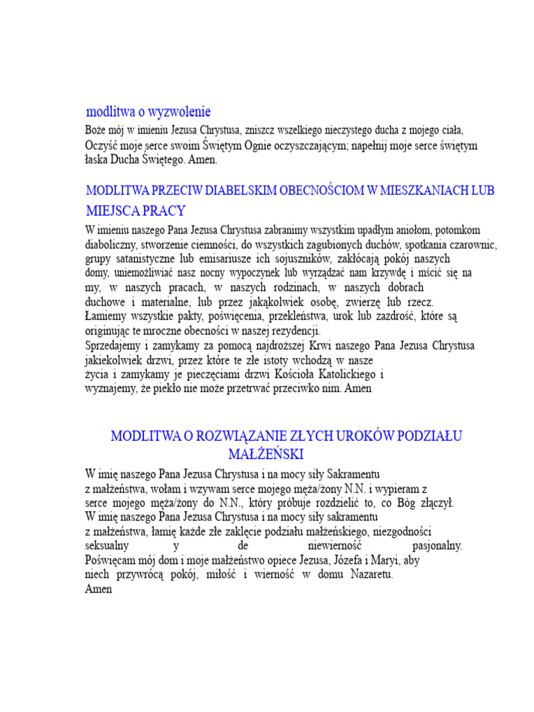 Modlitwa Do Ojca Juana Gonzalo Callejasa | PDF