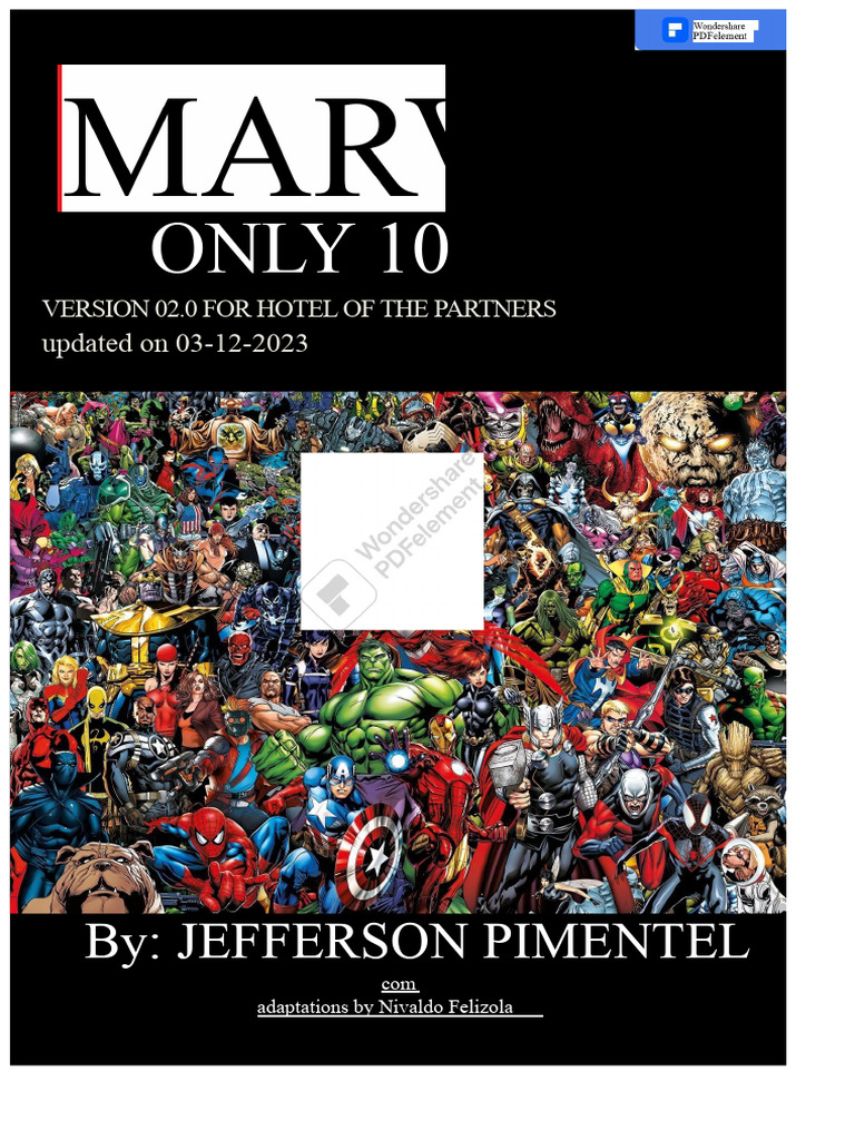 Marvel Solo RPG Character Creation Guide | PDF | Superheroes | Marvel ...