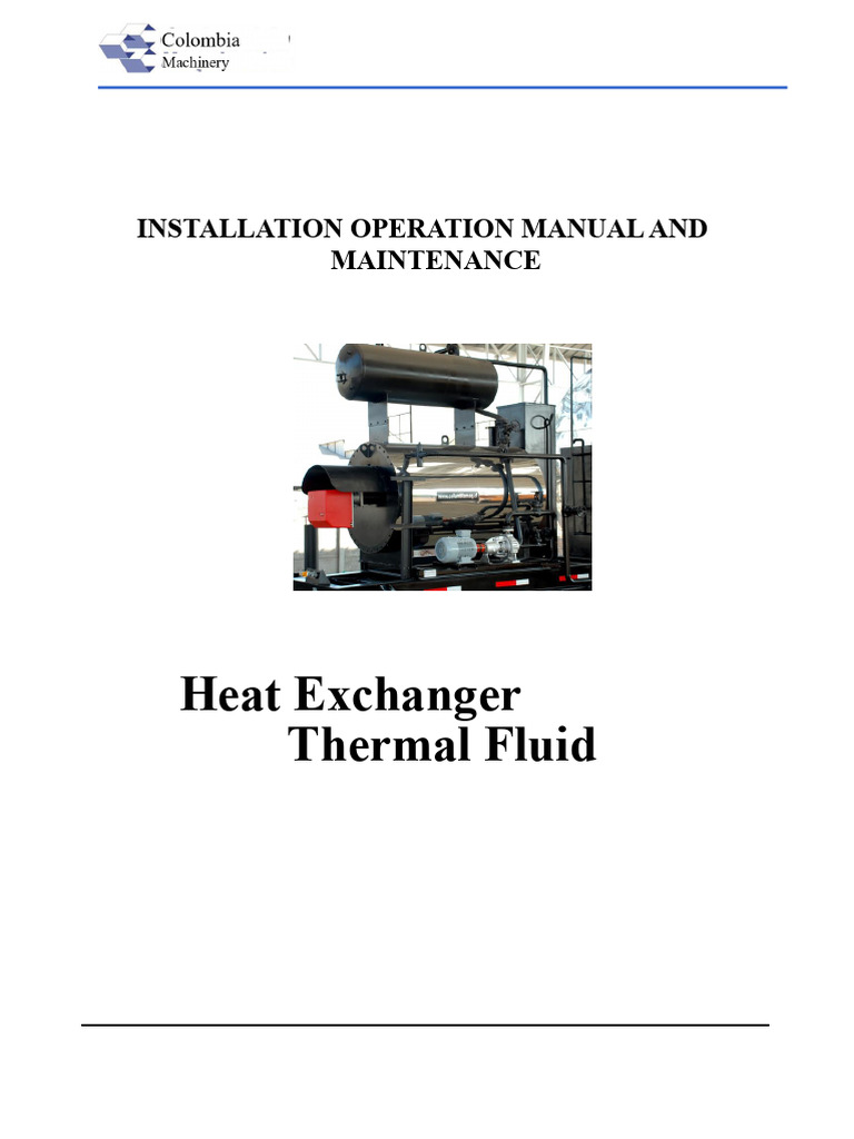 Columbia Heat Exchanger Manual | PDF | Pump | Heat Exchanger