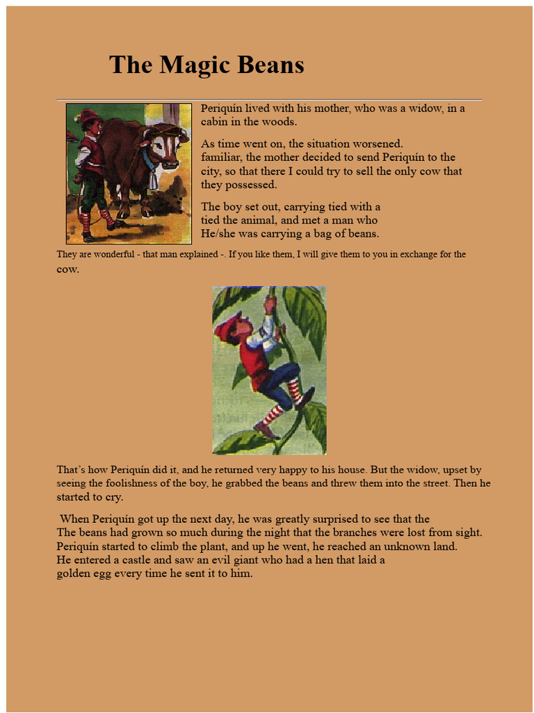 Hans Christian Andersen - The Magic Beans PDF | PDF | Jack And The ...