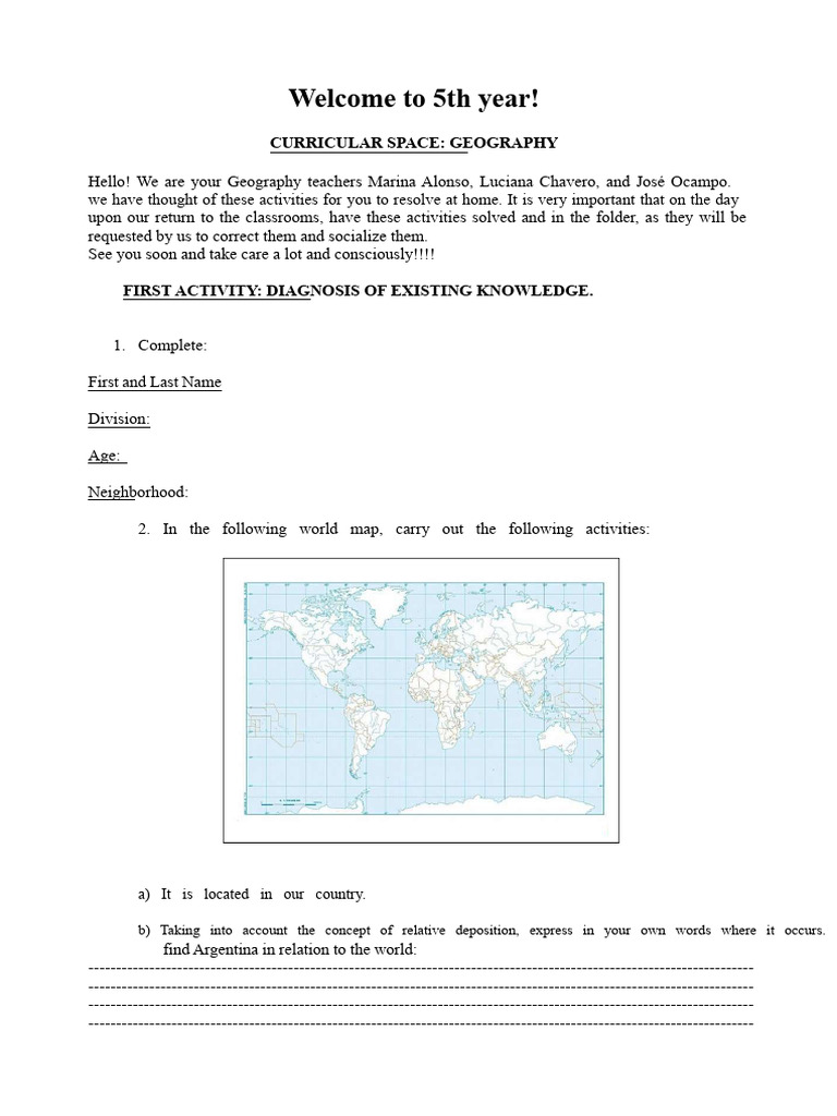 Geography - 5th Year | PDF