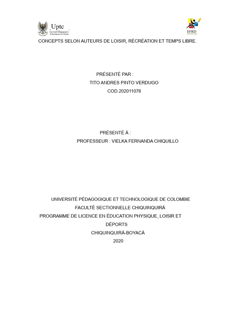 Concepts de loisir et temps libre | PDF | Loisir