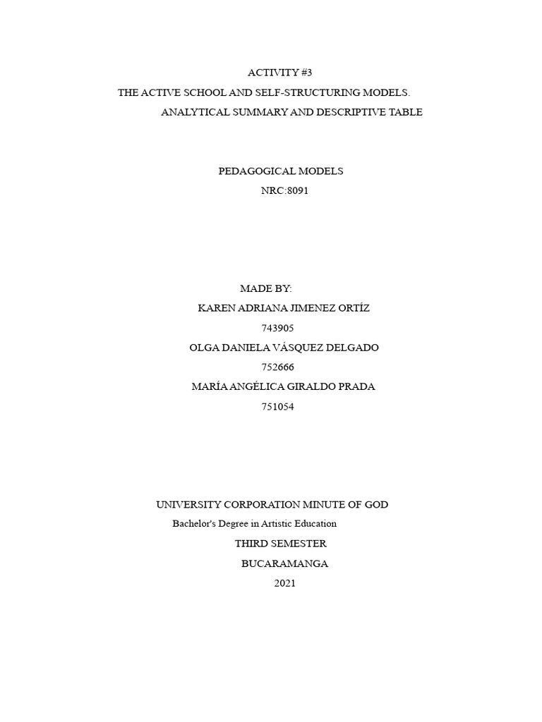 Activity 3 Pedagogical Models | PDF | Constructivism (Philosophy Of ...