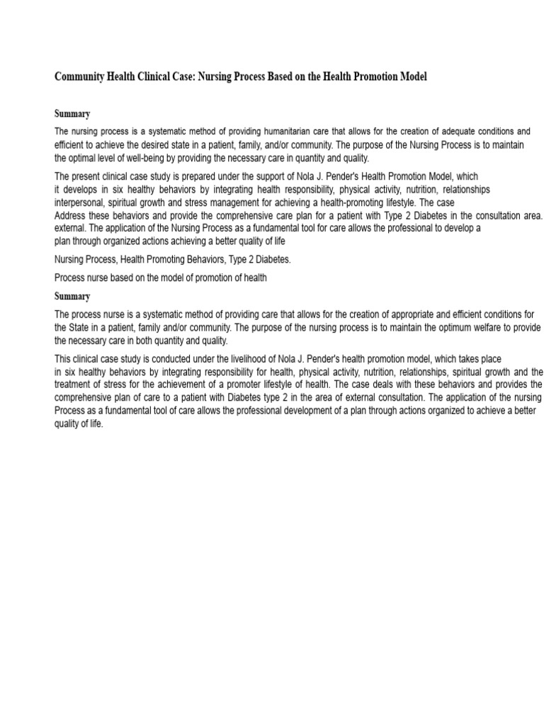 Nursing Process for Type 2 Diabetes Care | PDF | Diabetes | Nursing