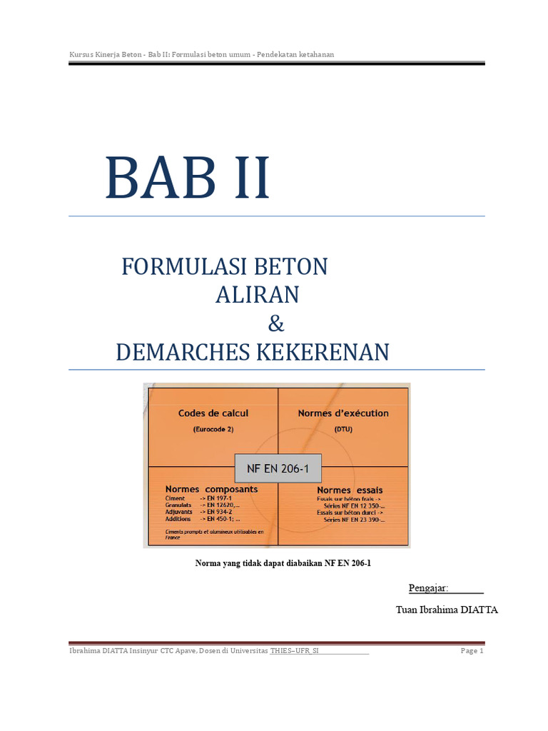 BAB II Formulasi Beton | PDF