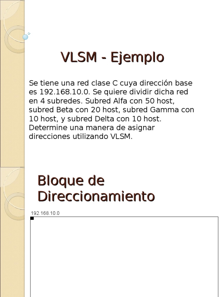 VLSM - Ejemplo | PDF