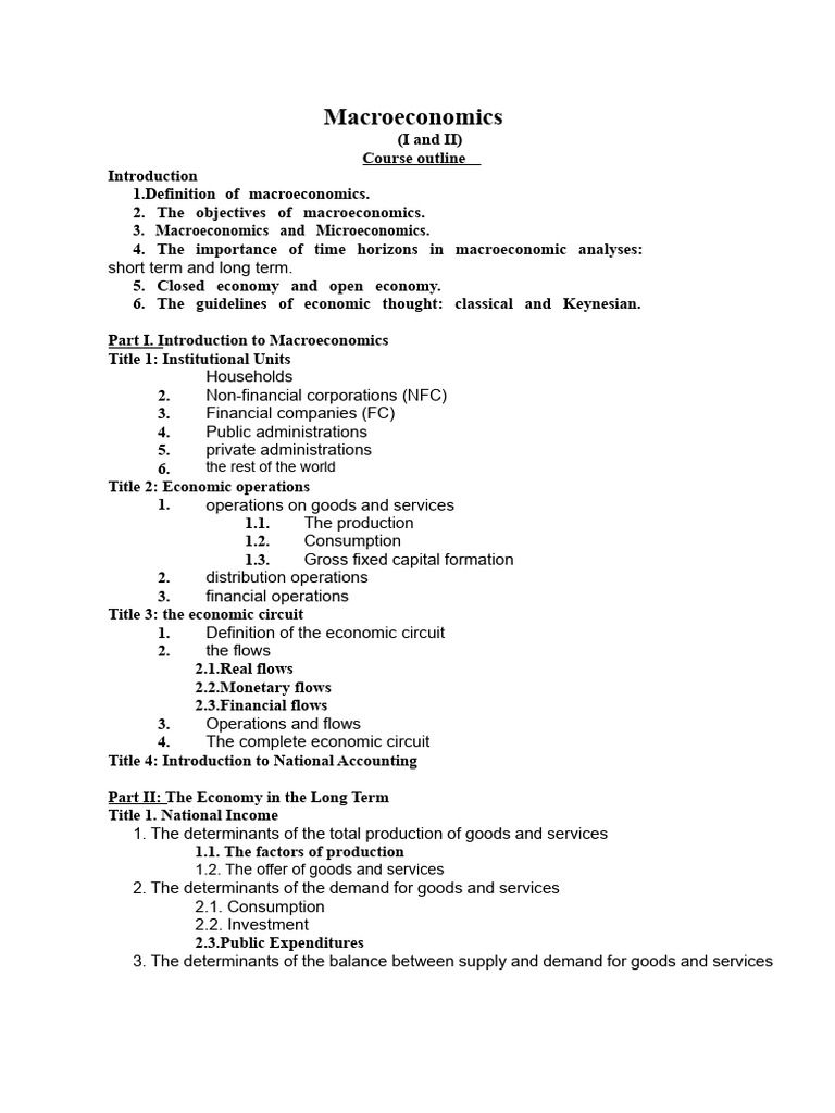 Macroeconomics | PDF | Gross Domestic Product | Macroeconomics