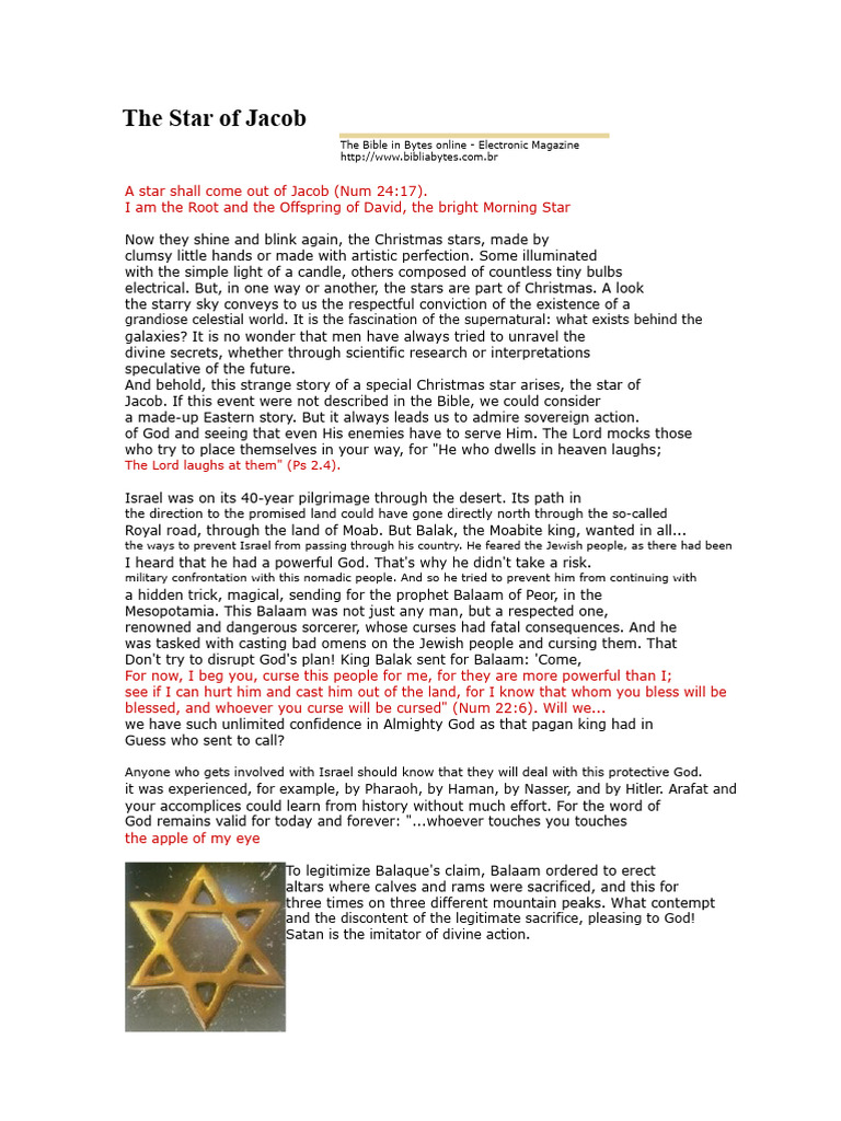 The Star of Jacob | PDF | Jesus | Jacob