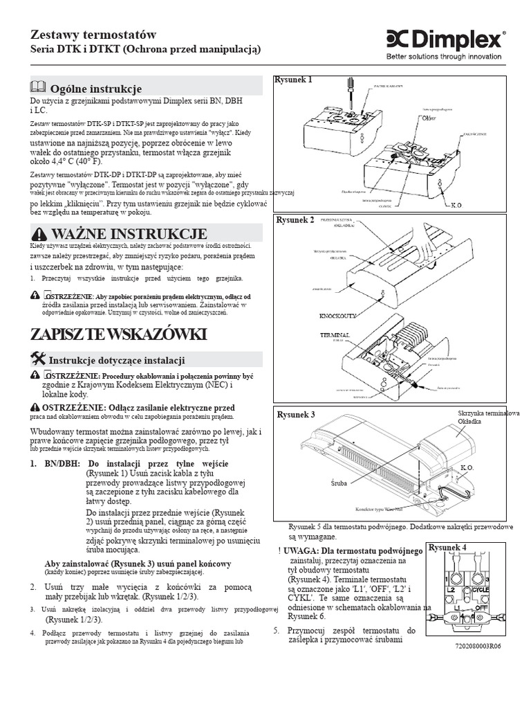 Grzejnik Podstawowy Dimplex | PDF