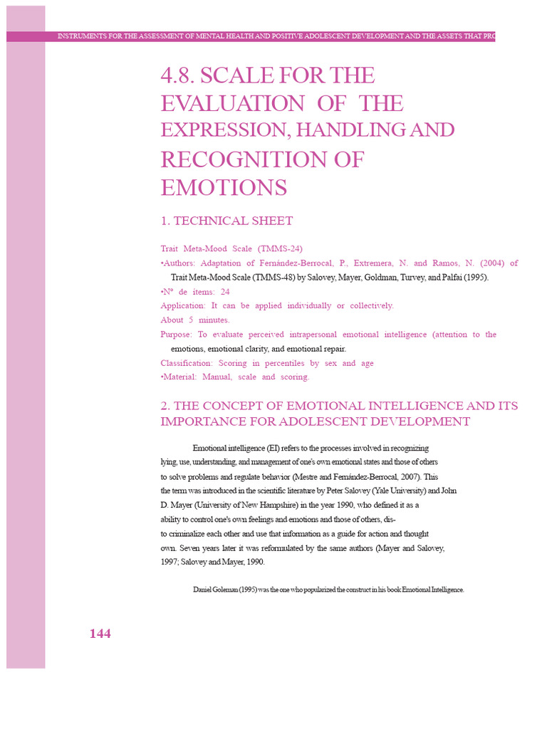 Emotional Intelligence Assessment Tools | PDF | Feeling | Emotional ...