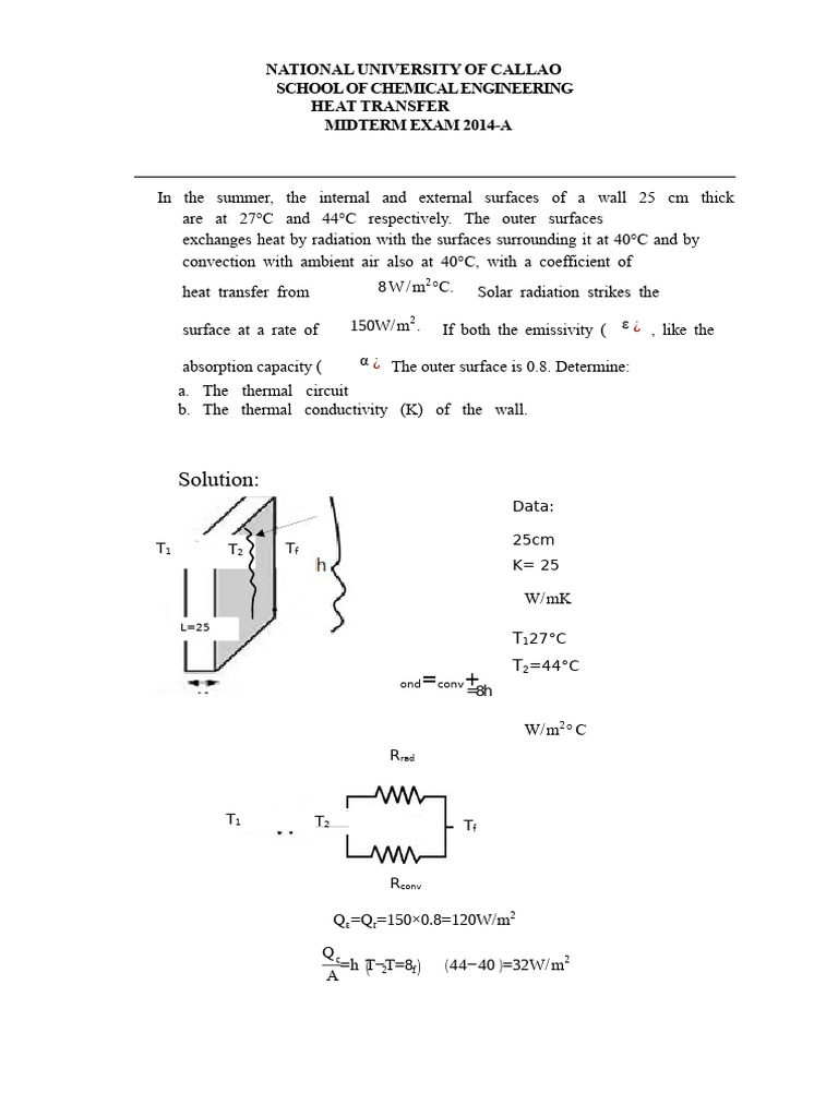 Heat Transfer Exam | PDF | Heat Transfer | Heat
