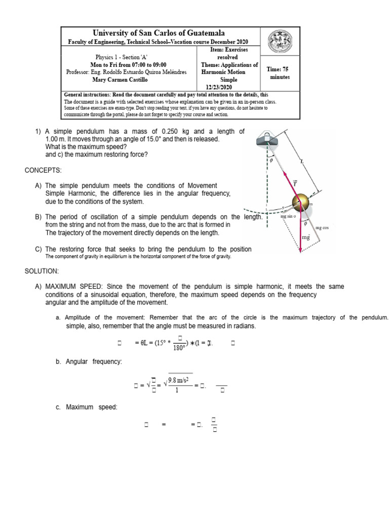 Theme 2 Applications of Simple Harmonic Motion | PDF | Rotation Around ...