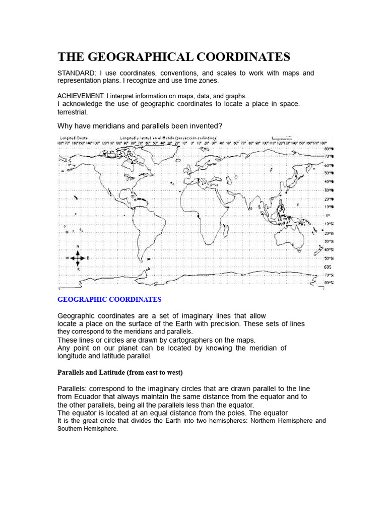 Geographic Coordinates Time Zones | PDF | Longitude | Latitude
