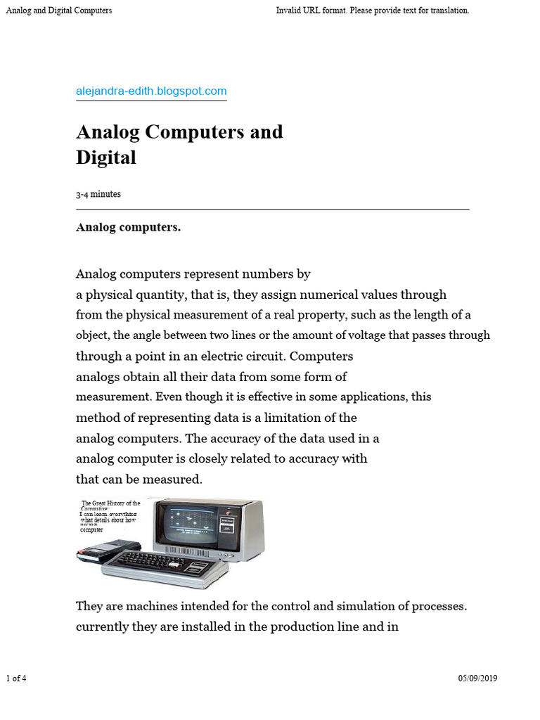Analog vs Digital Computers Explained | PDF | Accuracy And Precision | Data