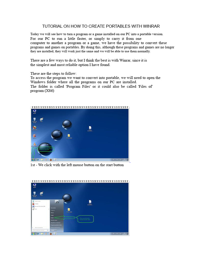 Create Portable Software with WinRAR | PDF | Computer File | Personal ...