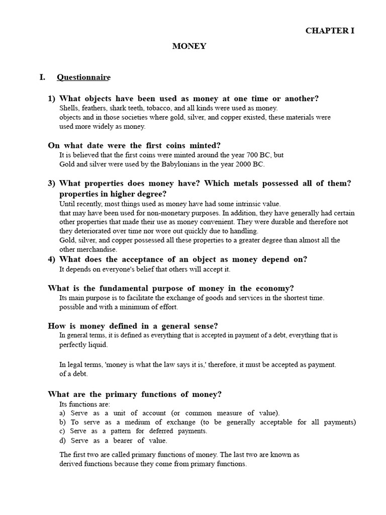 Exercise I Currency and Banking | PDF | Money | Currency