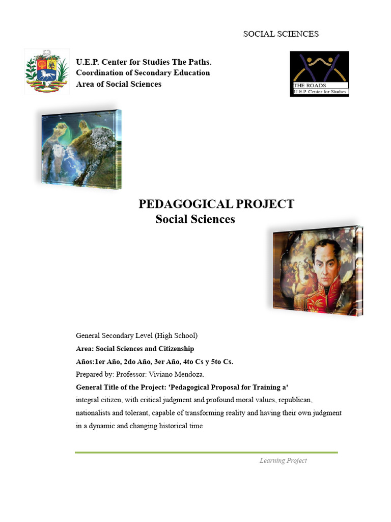 Pedagogical Project in Social Sciences | PDF | Social Sciences | Venezuela
