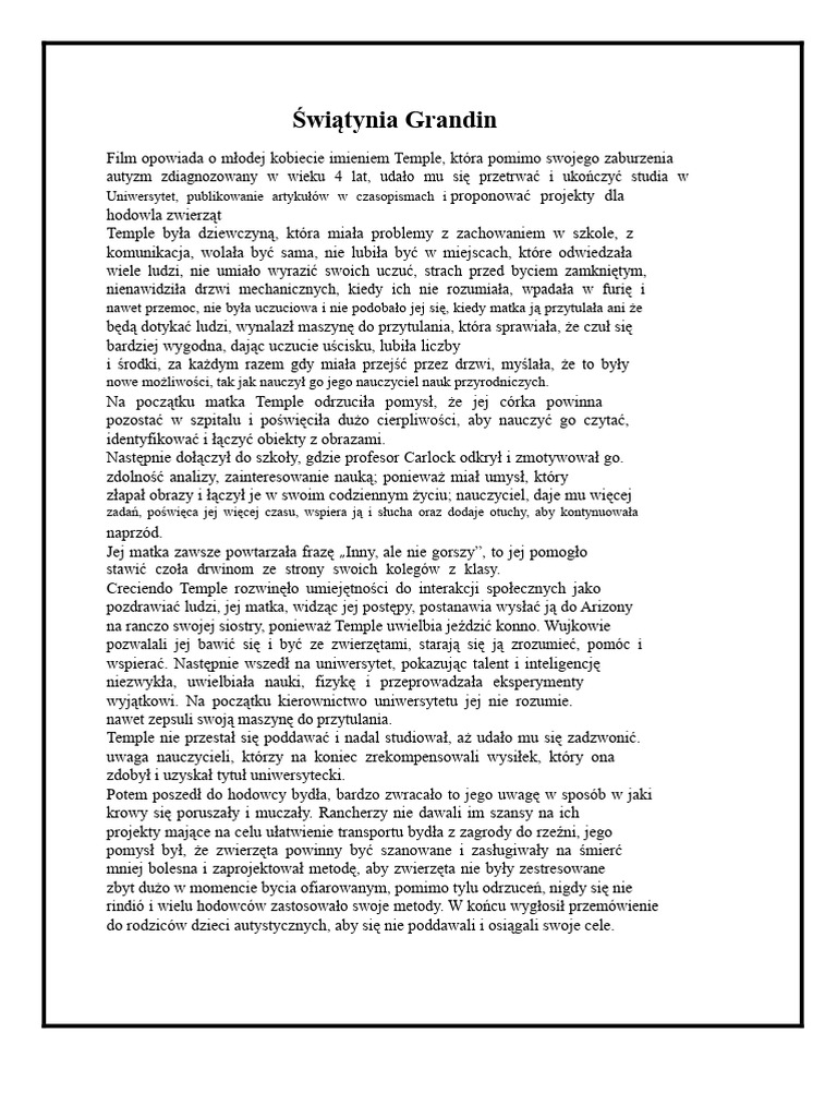 Temple Grandin | PDF